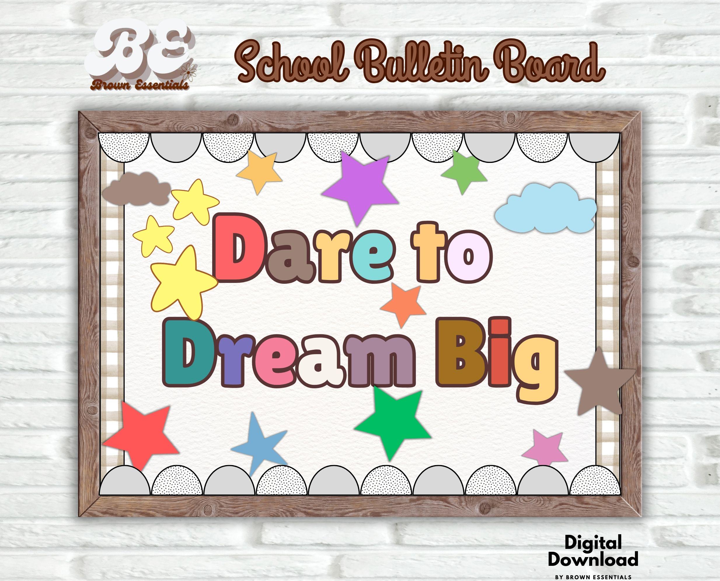 Dare to Dream Big Bulletin Board Kit: Printable Classroom Decor (PDF ...