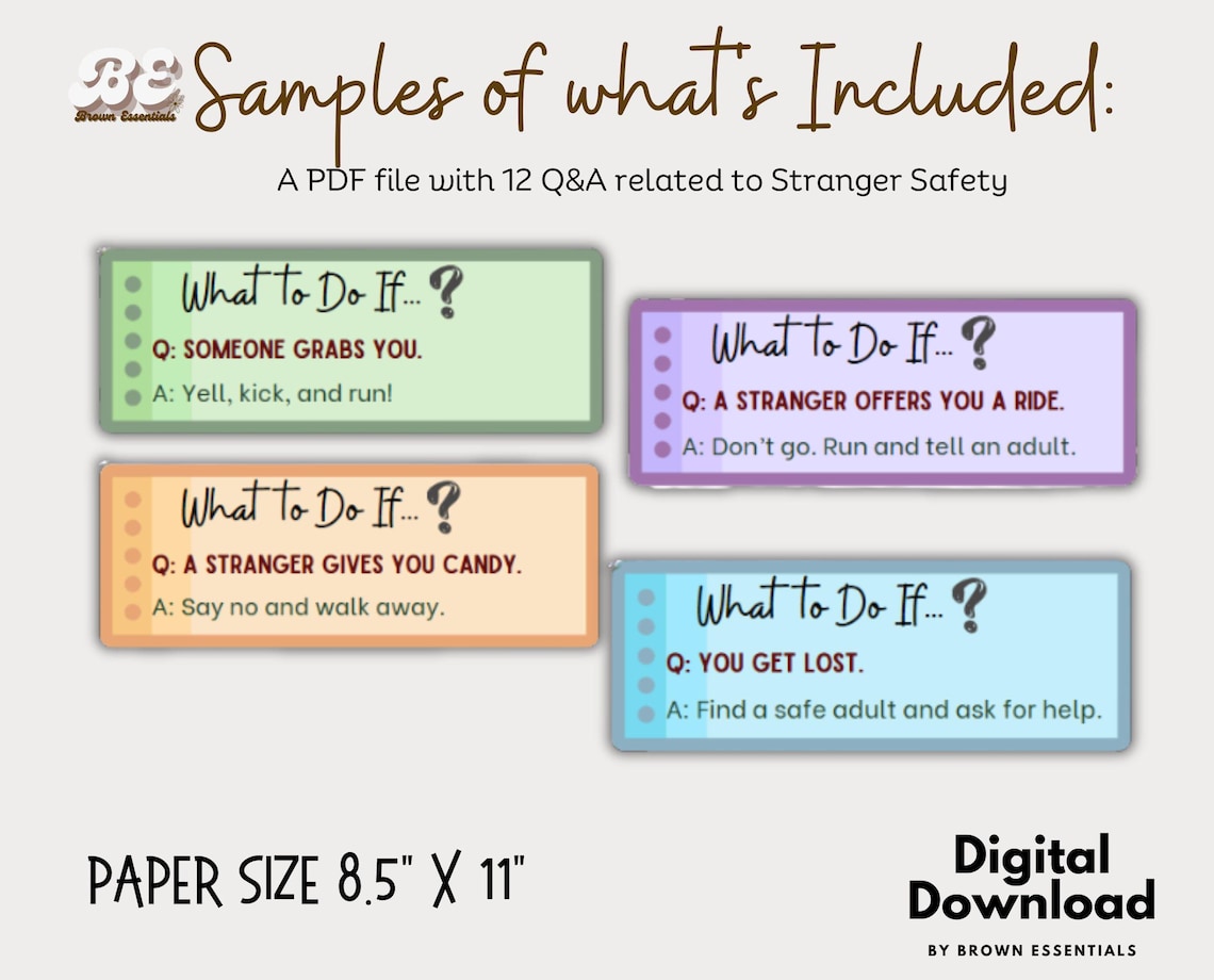 Stranger Danger Bulletin Board Kit: School Safety Rules (digital ...