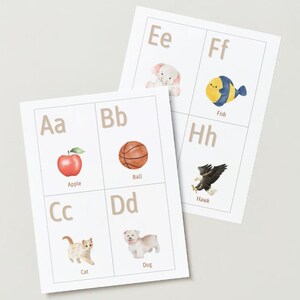 Printable ABC Flashcard Educational Leaning Materials Alphabet ...