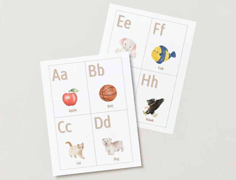 Printable ABC Flashcard Educational Leaning Materials Alphabet ...