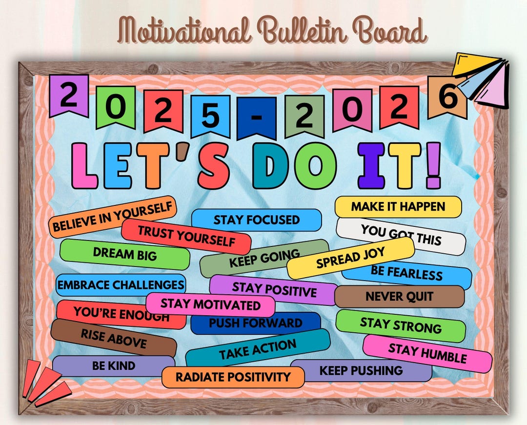 Printable Motivational Bulletin Board Kit: Classroom Decor, Positive ...
