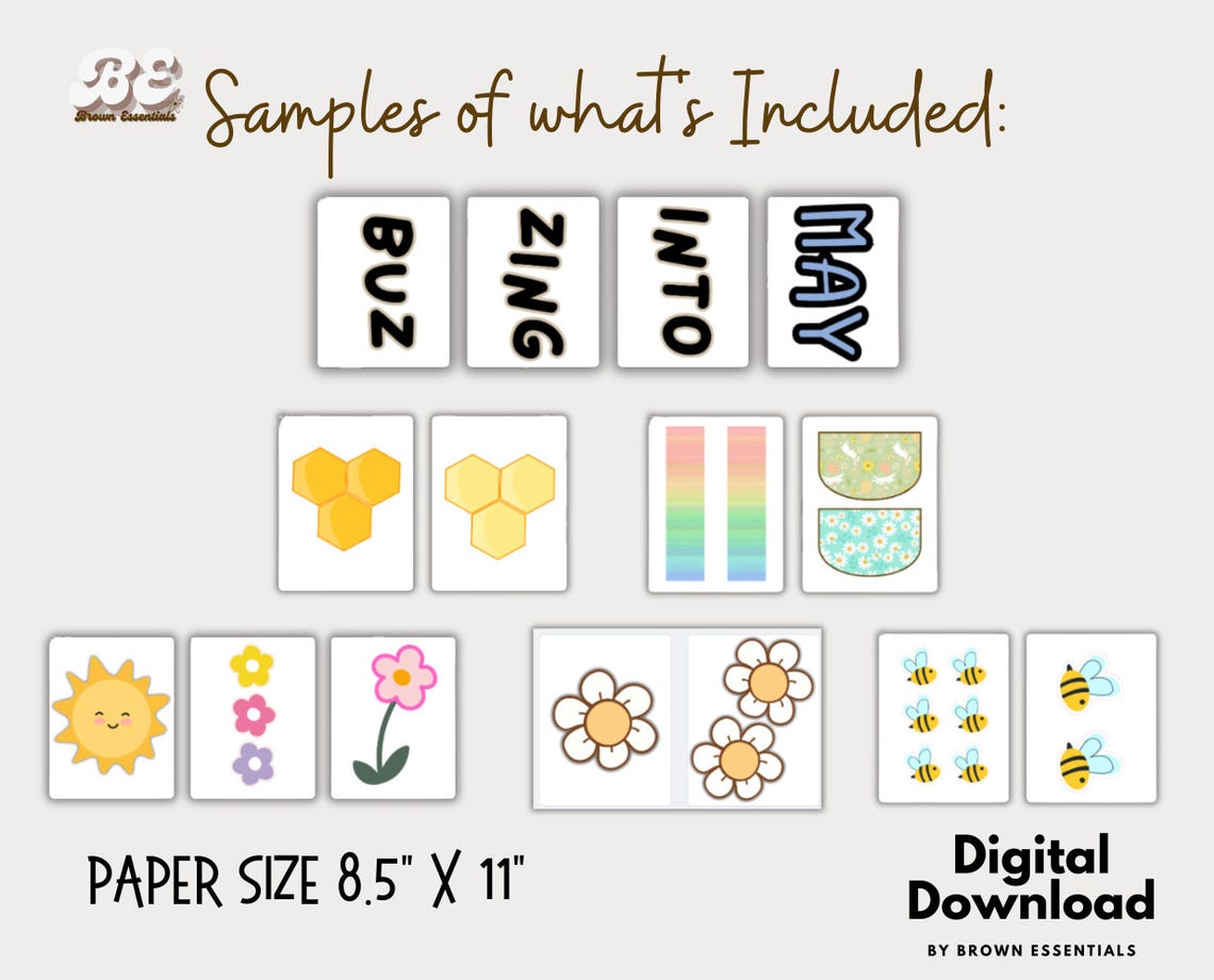 Buzzing Into May Bulletin Board Kit: Spring Classroom Decor (canva ...