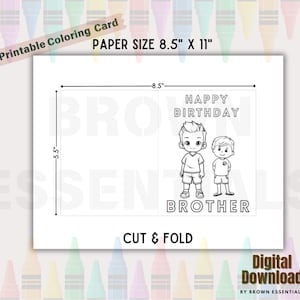 Printable Coloring Birthday Card for Kids, Cake Birthday Card for ...