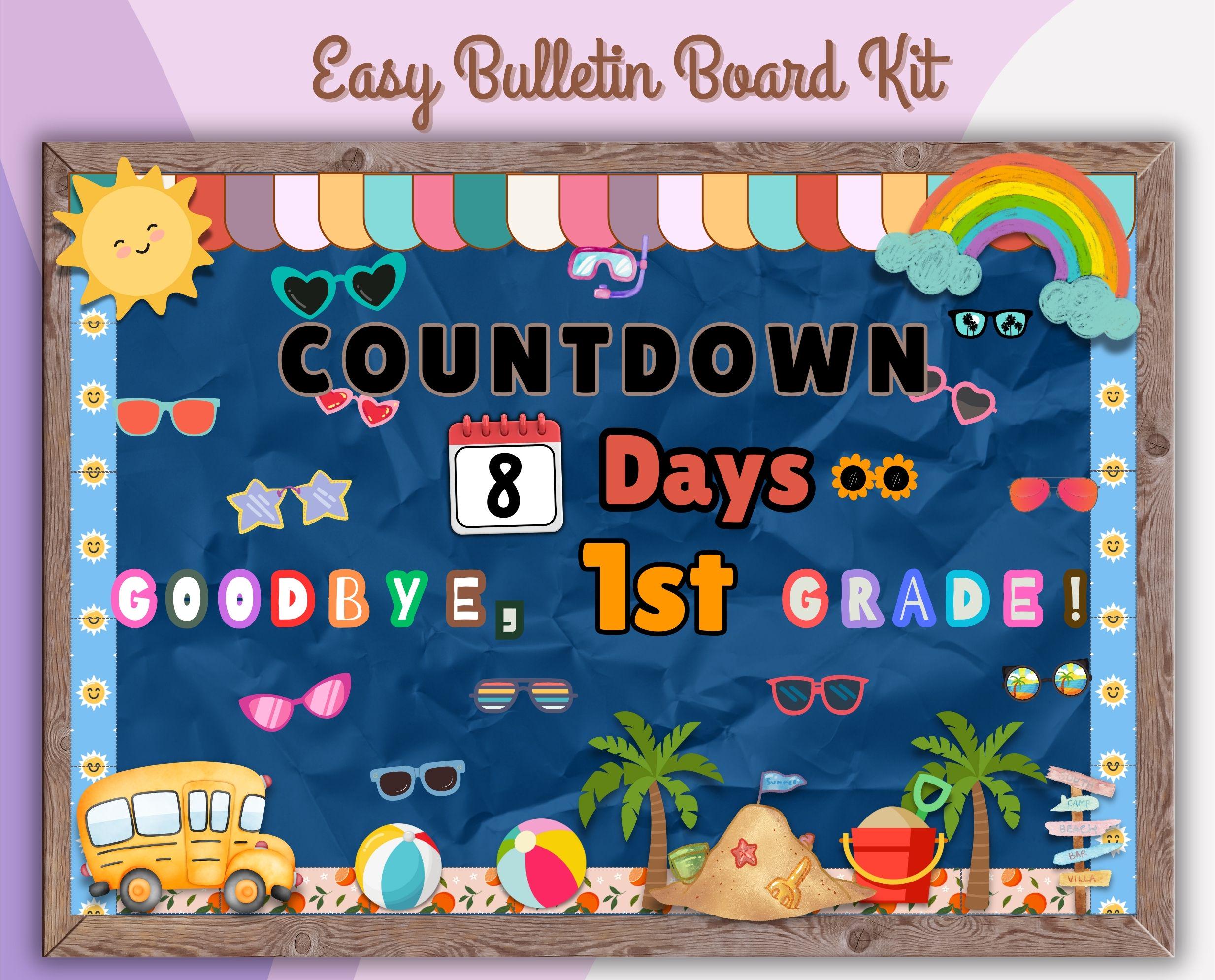 Countdown to Goodbye Bulletin Board Kit: End of Year Classroom Decor ...