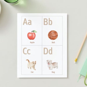 Printable ABC Flashcard Educational Leaning Materials Alphabet ...