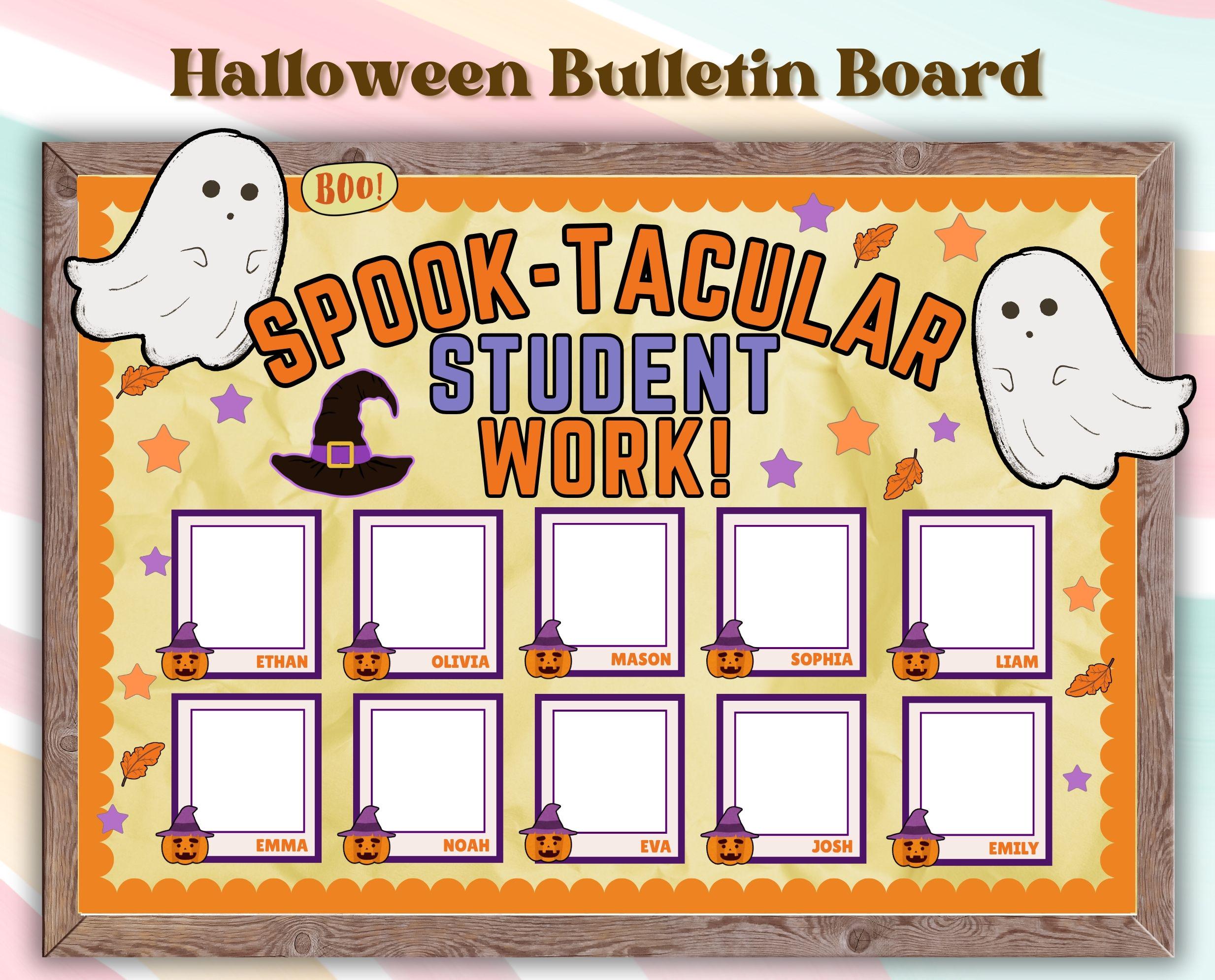 Halloween Student Work Bulletin Board Kit: Editable Classroom Decor ...