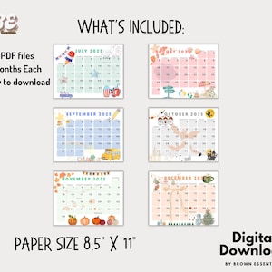 2025 Calendar | Editable for Kids, Classroom Wall Decor, Monthly Themed ...