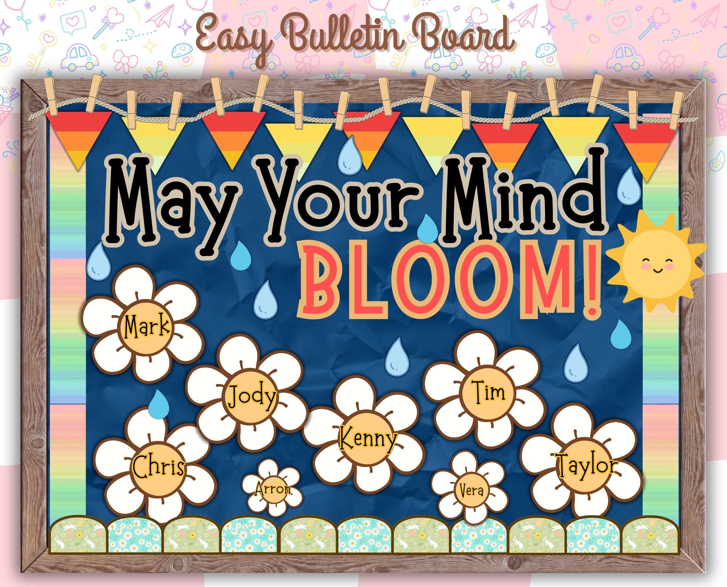May Your Mind Bloom Bulletin Board Kit: Spring Classroom Decor (digital ...