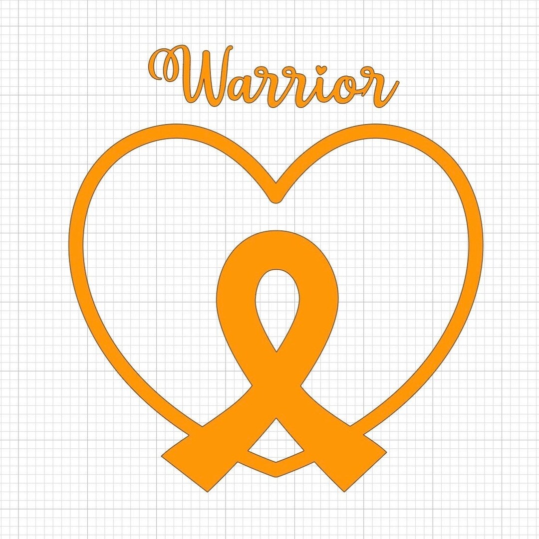 Warrior Cancer Ribbon With Heart - Etsy
