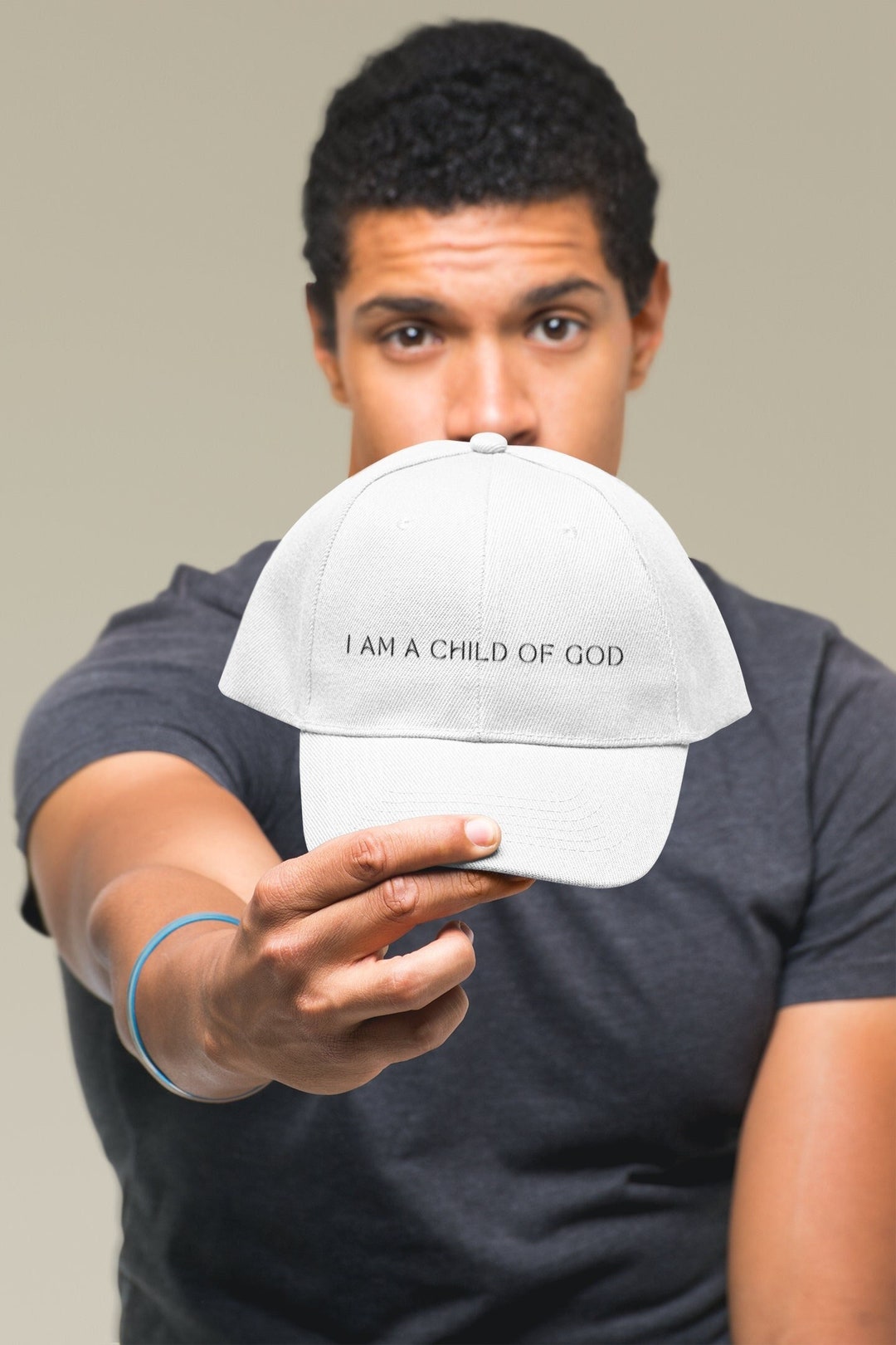 I Am A Child of God Hat White Neutral Minimalist Christian Streetwear ...