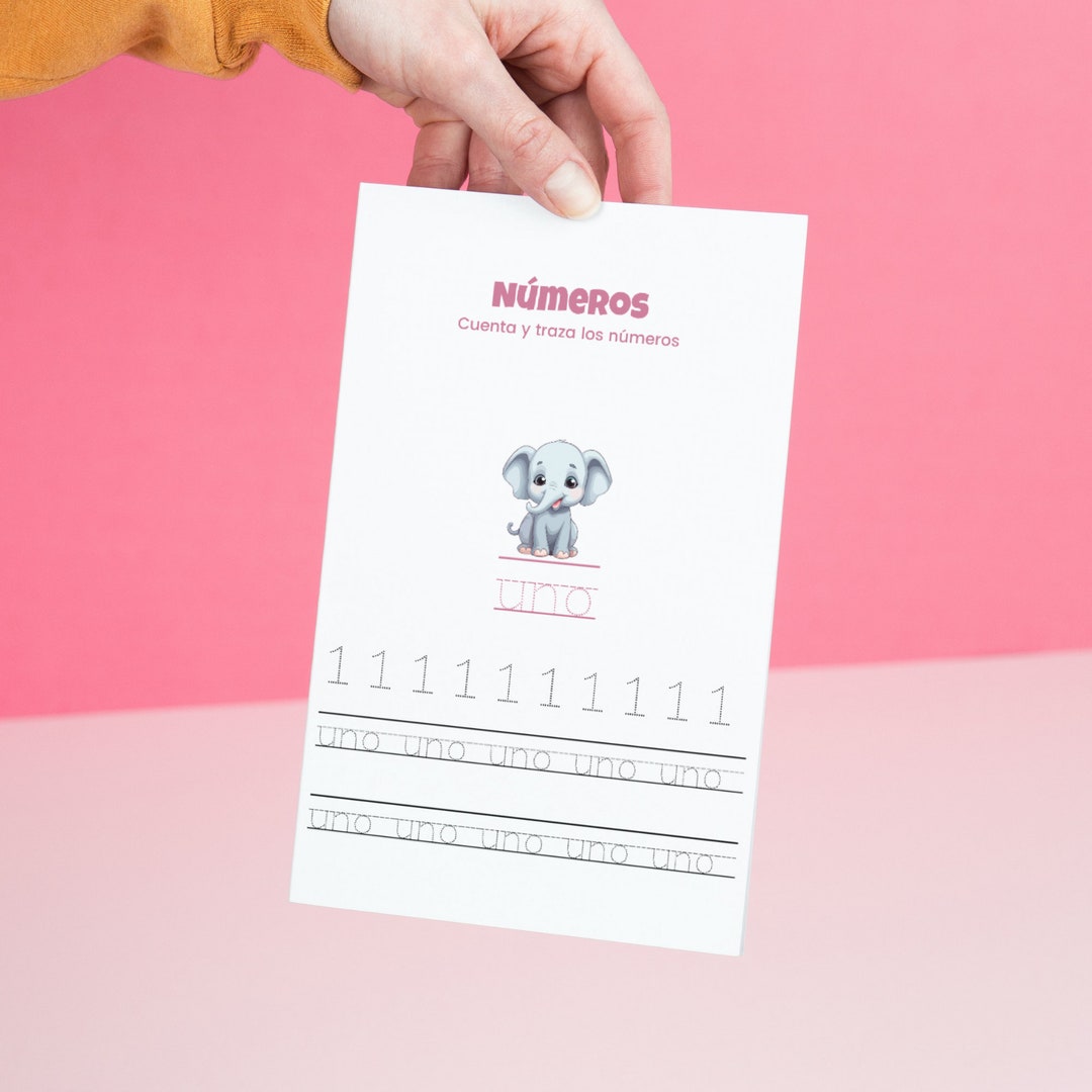 Tracing Spanish Primary Numbers 1-5 Worksheet Printable Instant ...