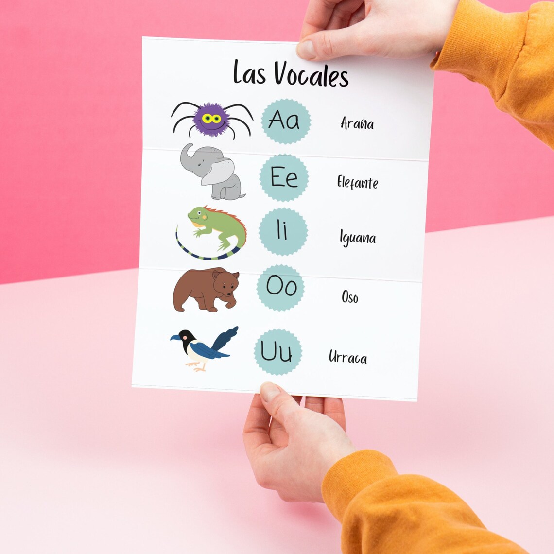 Spanish as a Second Language: Educational Vowel Pages for Kids ...