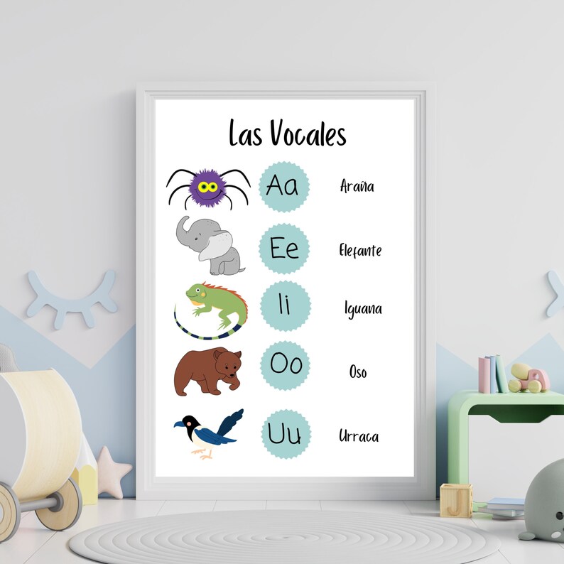 Spanish as a Second Language: Educational Vowel Pages for Kids ...
