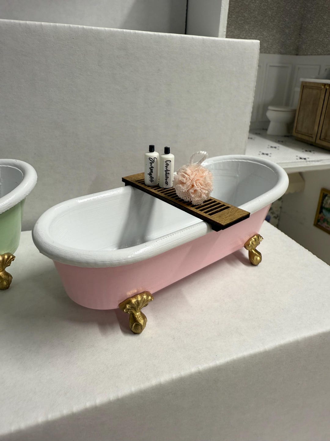 1:12 Dollhouse Bath Set - Etsy