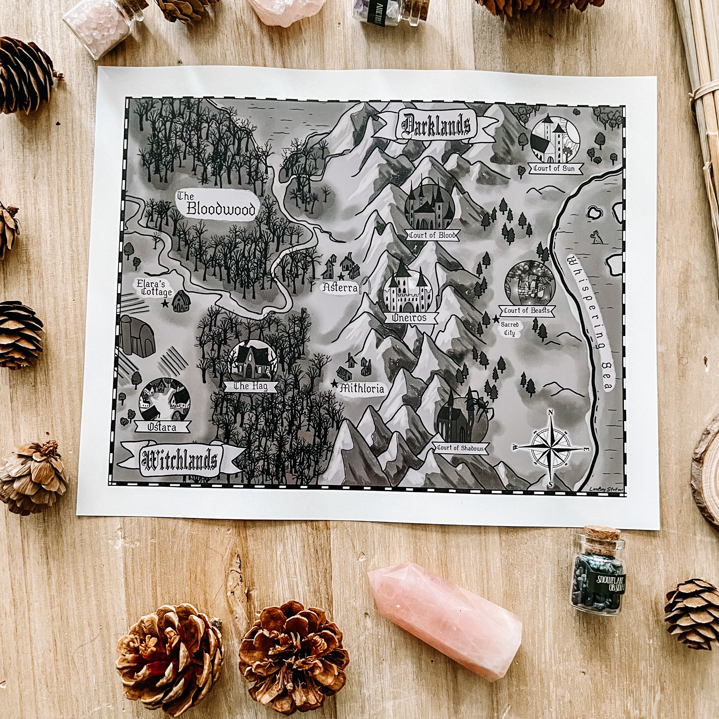 8x10 Print Expanded King and Coven Book Map - Etsy