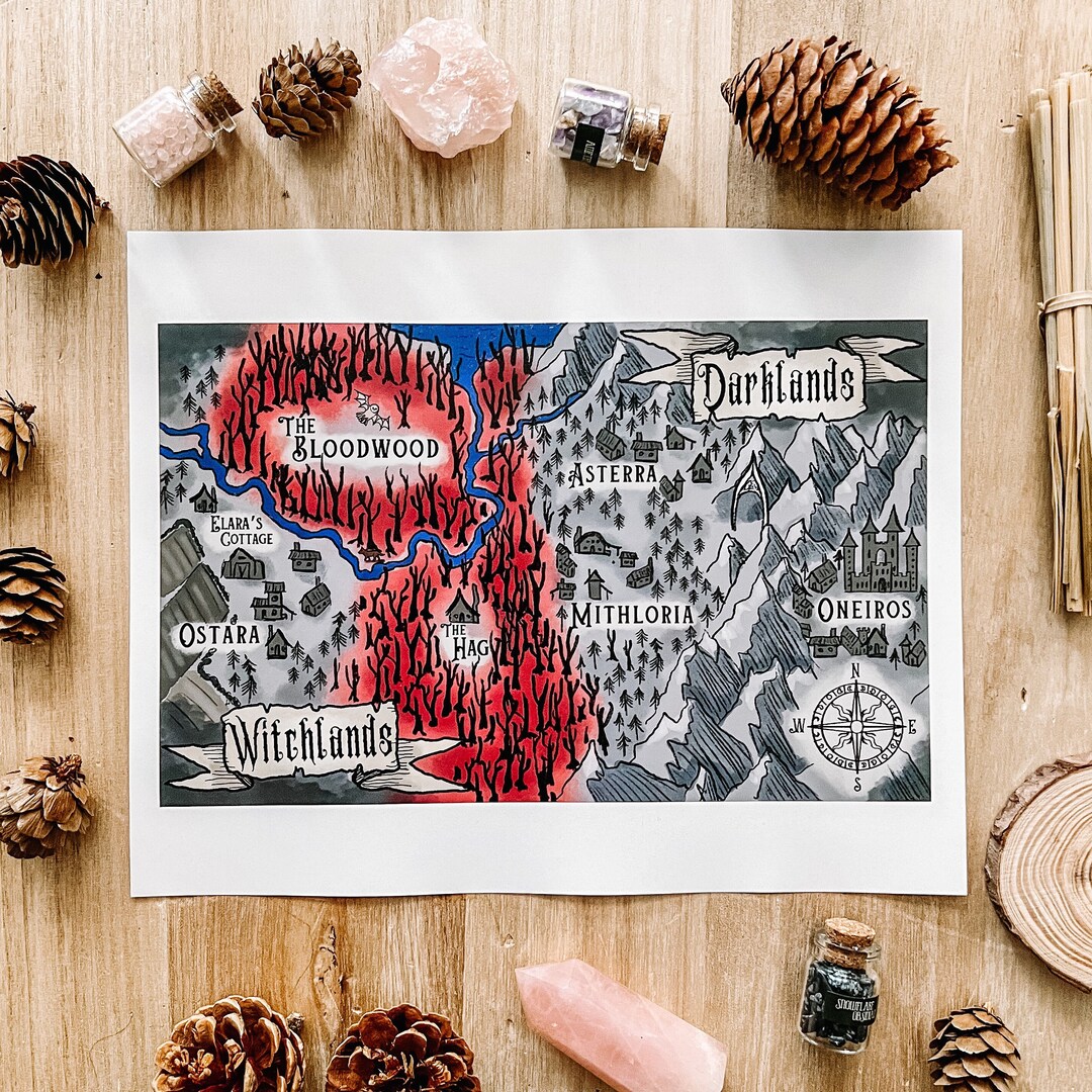 8x10 Print to Hunt a Demon King Book Map - Etsy