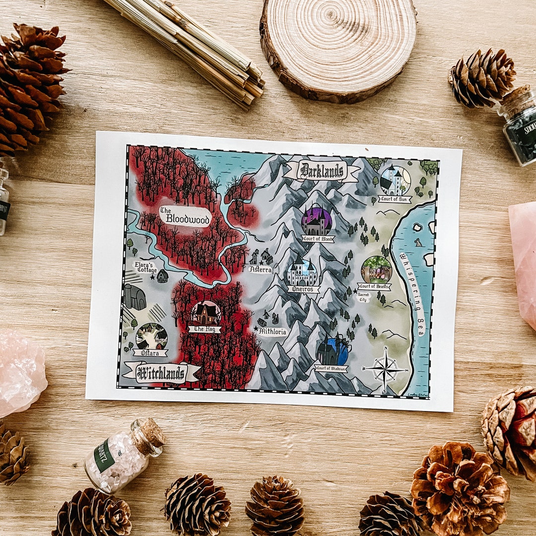 5x7 Print King and Coven Expanded Book Map - Etsy