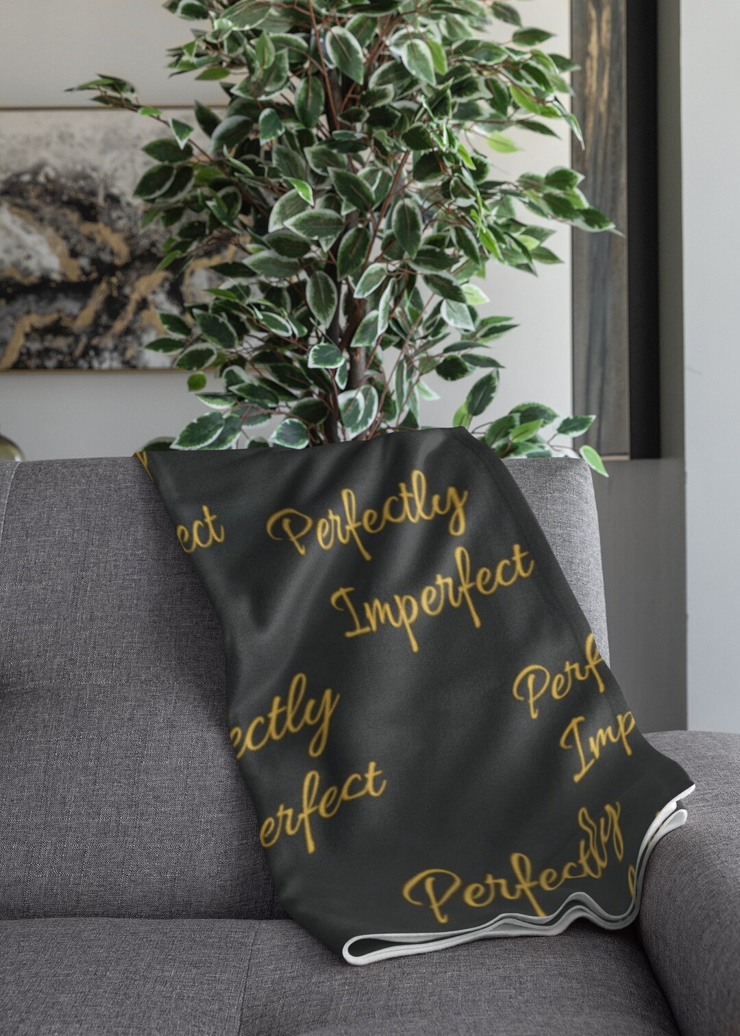 Perfectly Imperfect Velveteen Plush Blanket - Etsy