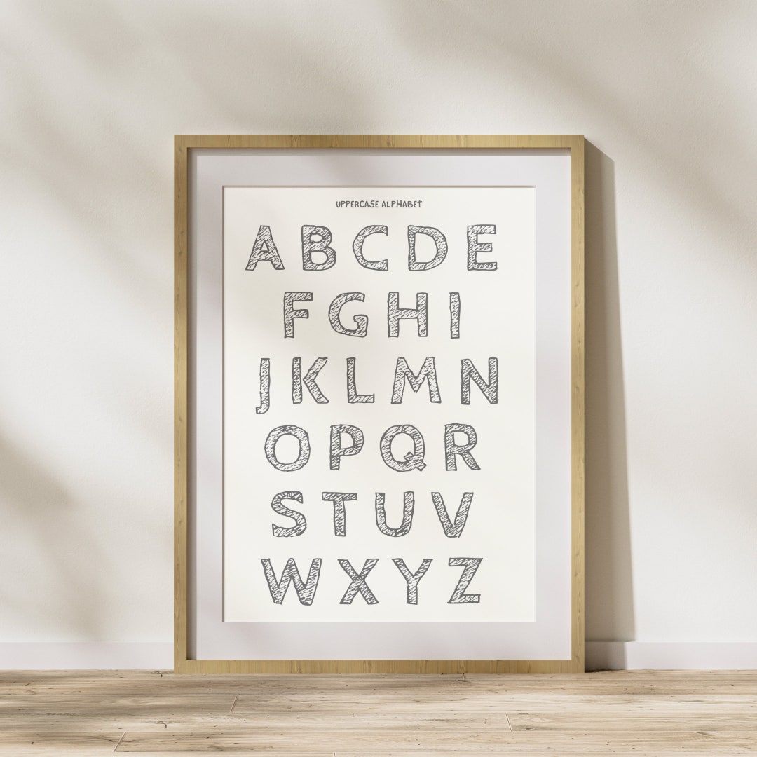 Minimalist Alphabet Poster I PDF and JPG I Preschool Wall Art I ...