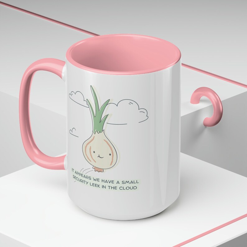 Cute Kawaii security Leek in the Cloud Pun Mug for Programmer Devops ...
