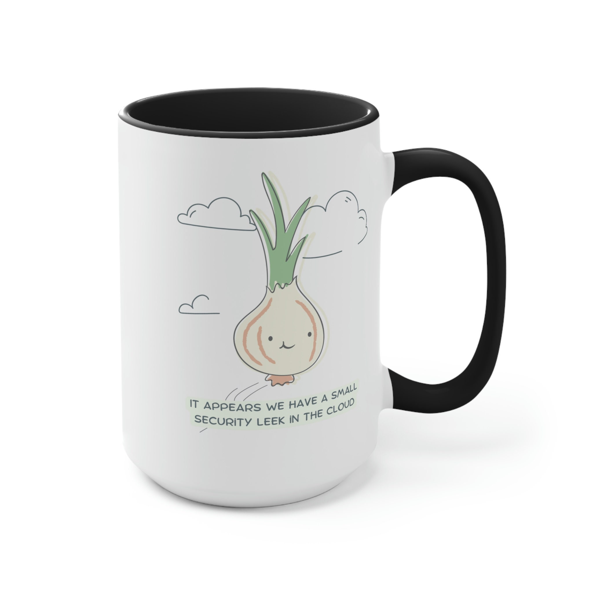 Cute Kawaii security Leek in the Cloud Pun Mug for - Etsy Australia