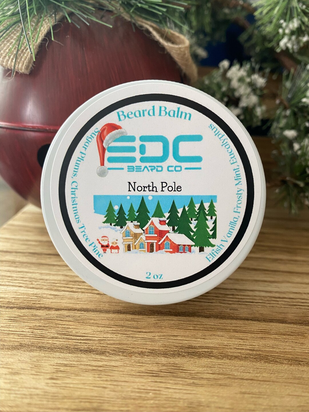 North Pole Beard Balm 2oz sugar Plums Christmas Tree - Etsy
