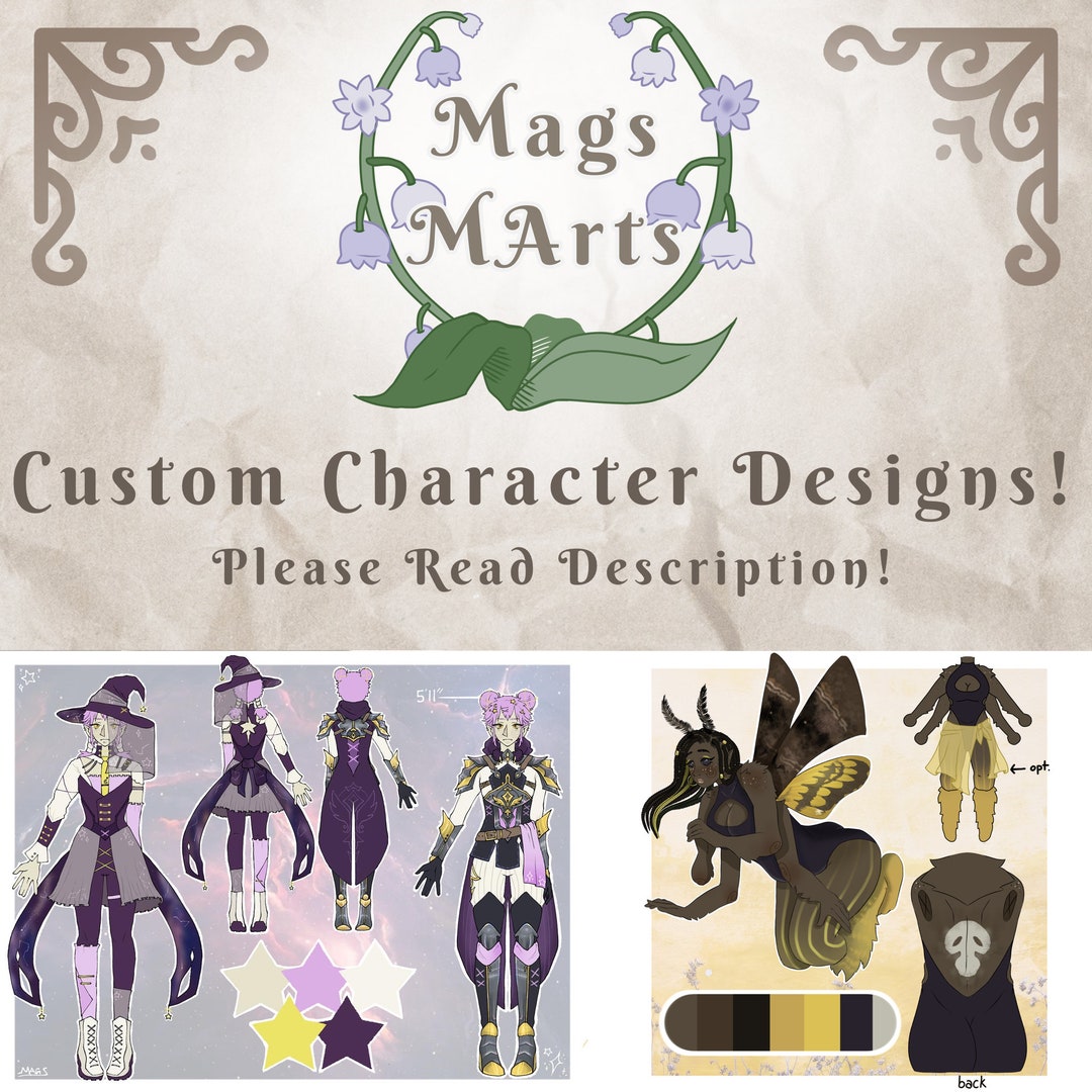 Custom Character Design Digital Art Commissions | Custom Character Art ...