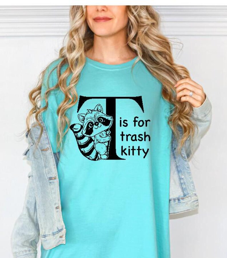 T is for Trash Kitty SVG - Etsy