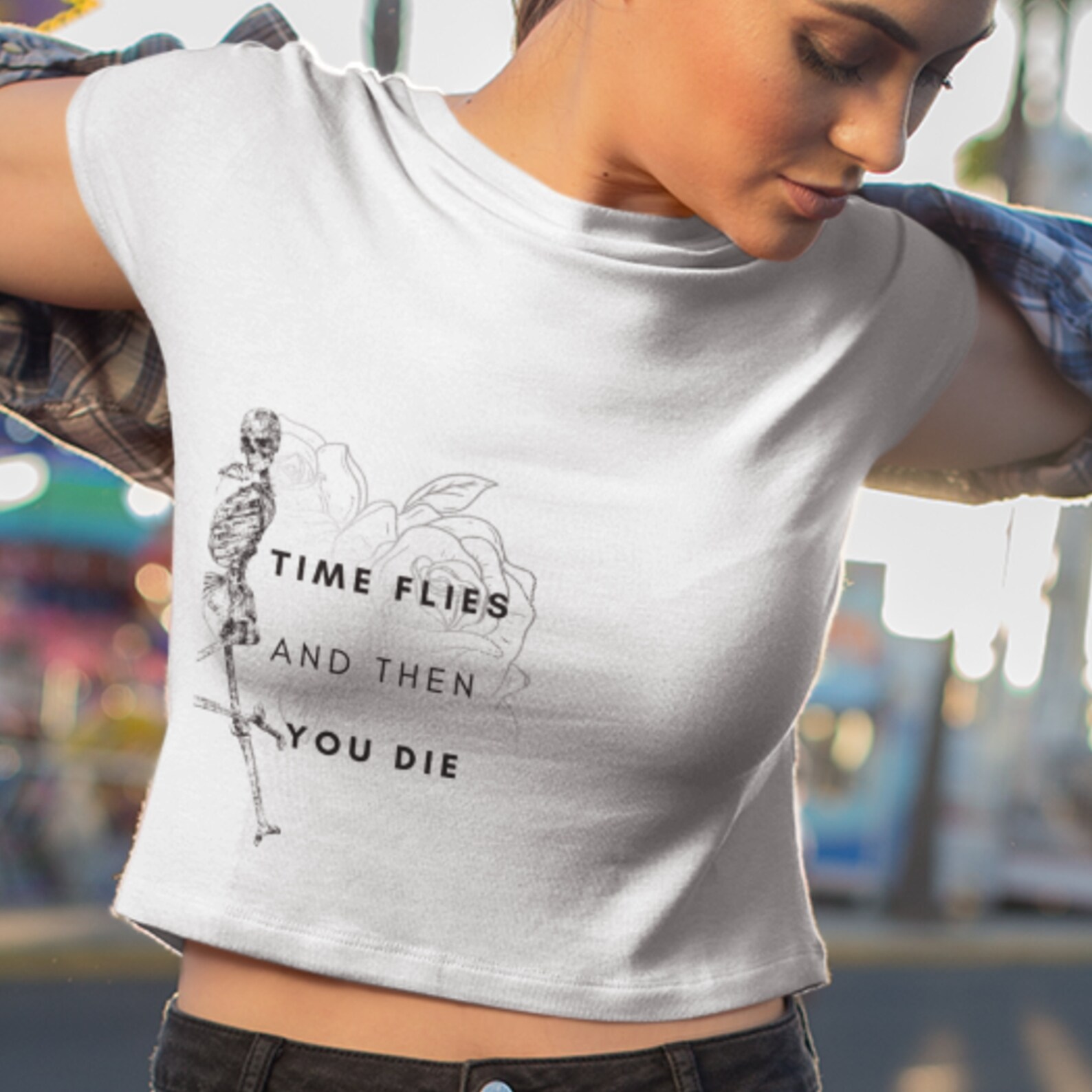 Summertime Crop Tee Graphic Crop Tee Inspirational Crop - Etsy
