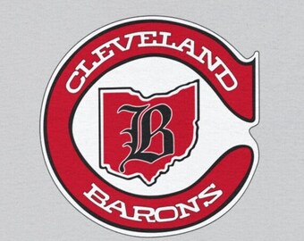 Vintage Retro Cleveland Barons T-shirt With Faded Logo Mens Old Time ...