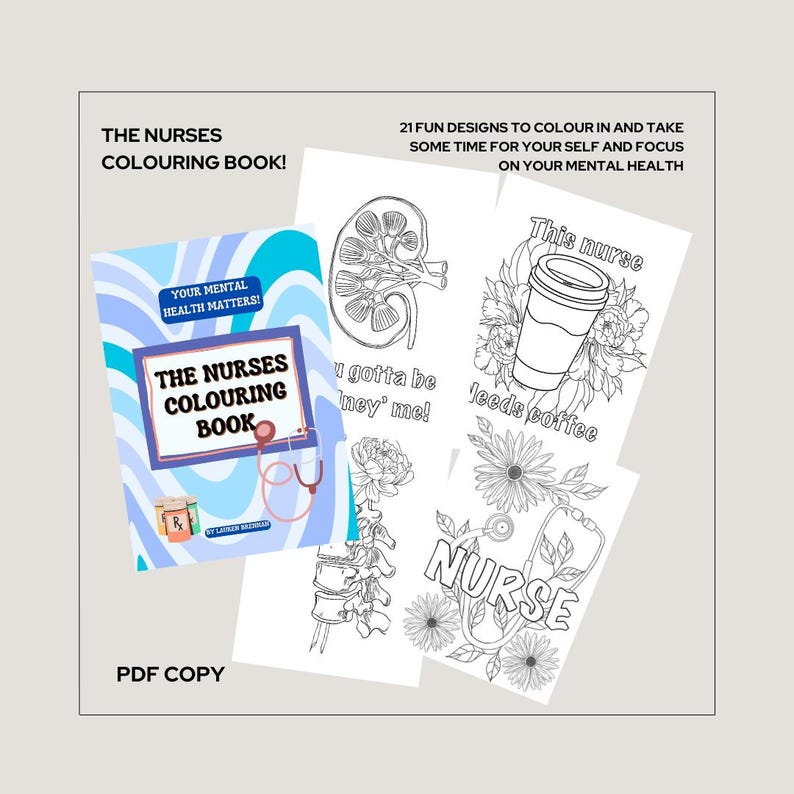 The Nurses Colouring Book - Etsy