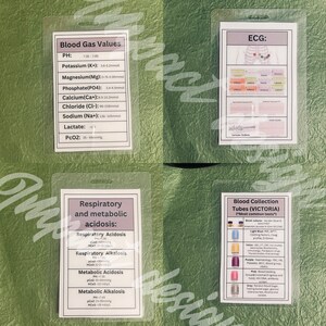 Nursing Badge Refrence Cards - Etsy