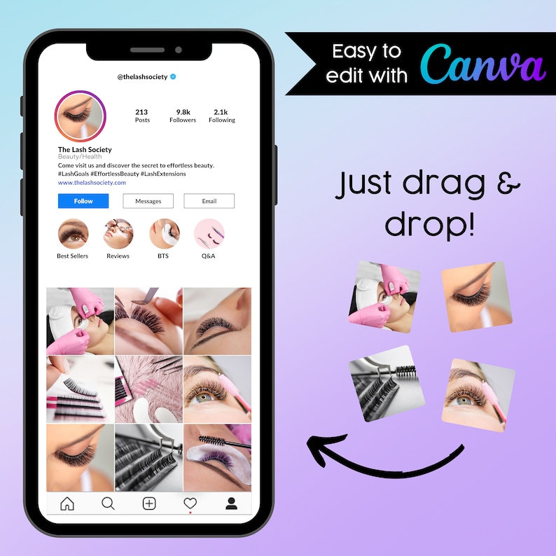 Editable Instagram Profile Template Instagram Post Layout Grid ...