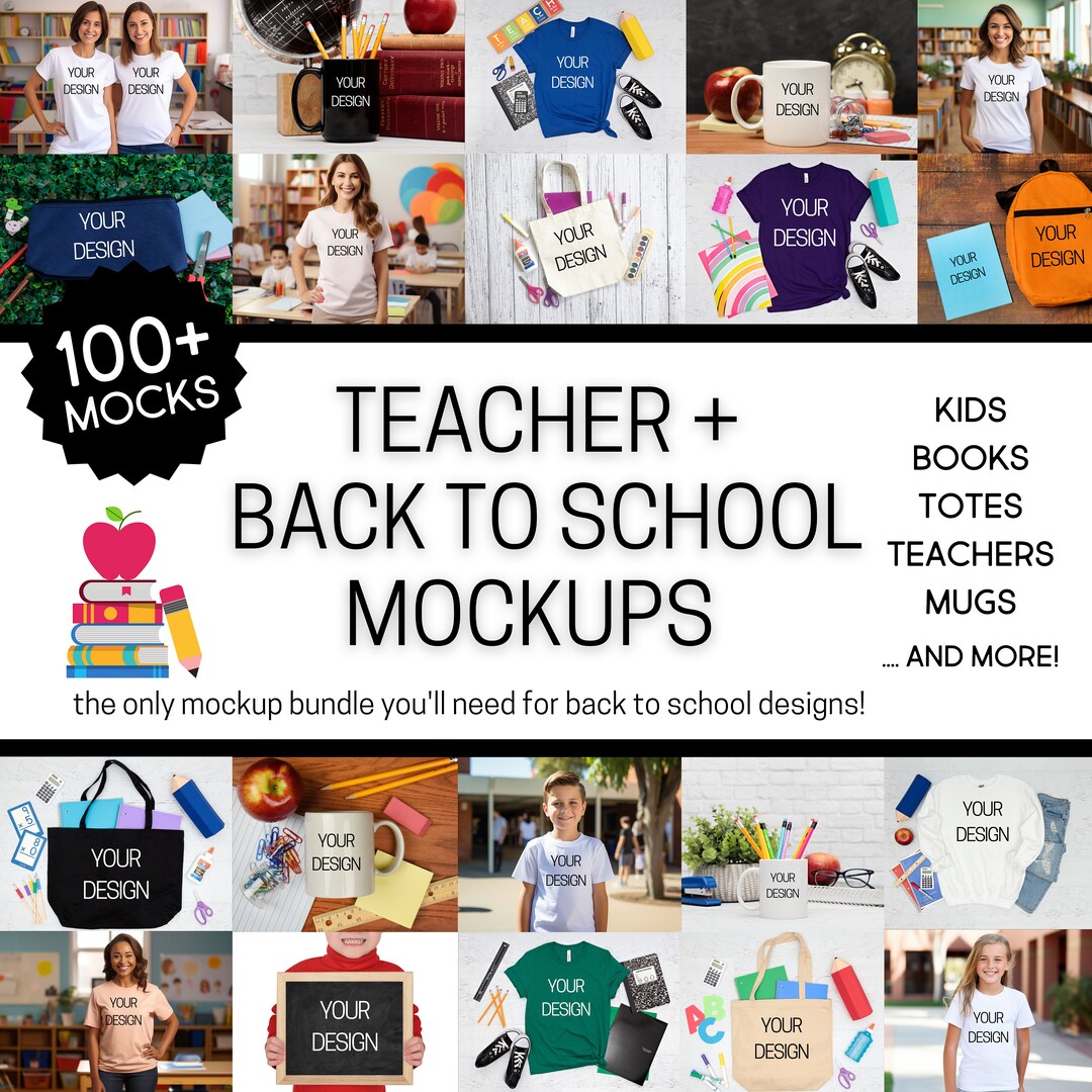 Back to School Mockup Pack, Teacher Mockups, School Mock Up, Classroom ...