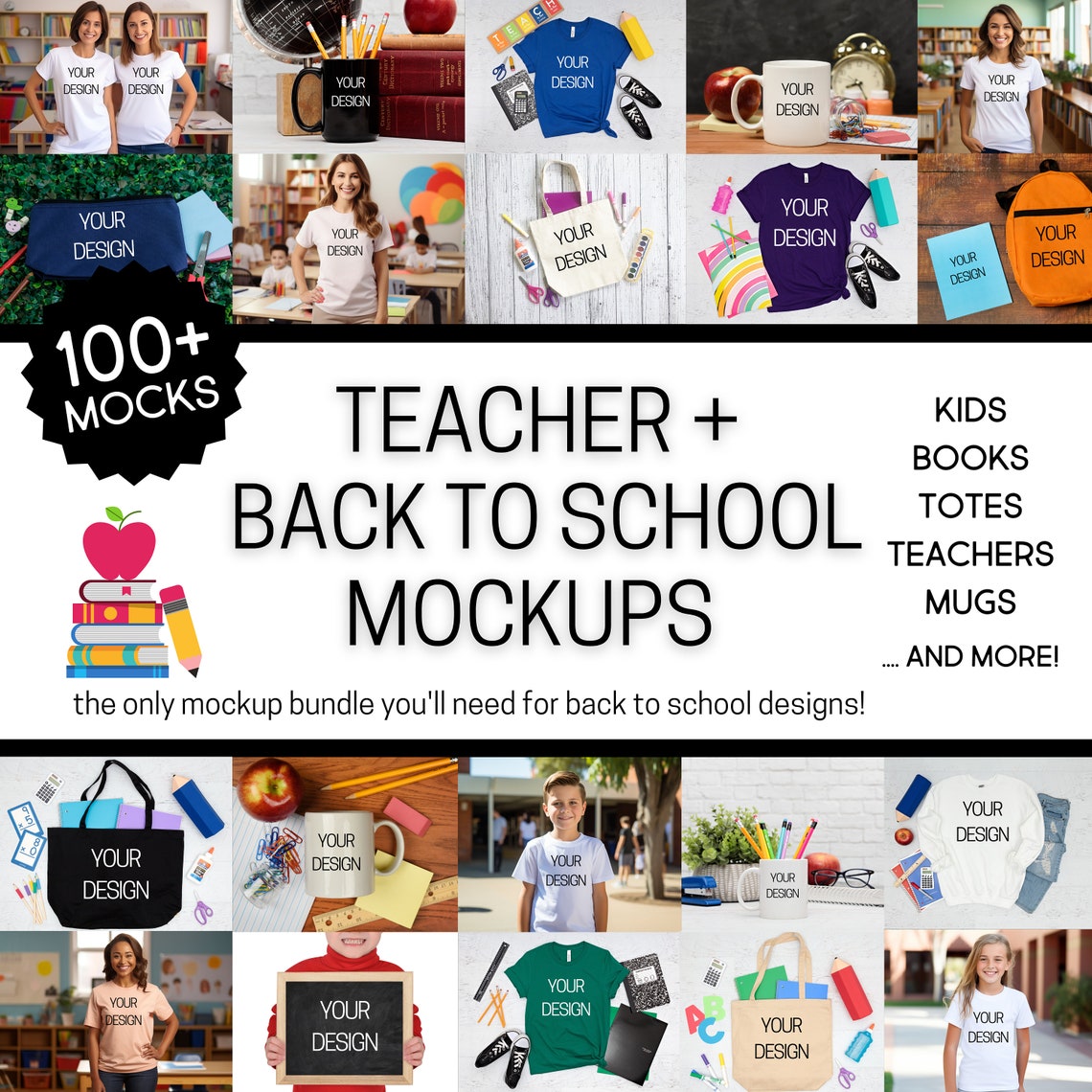 Back to School Mockup Pack, Teacher Mockups, School Mock Up, Classroom ...