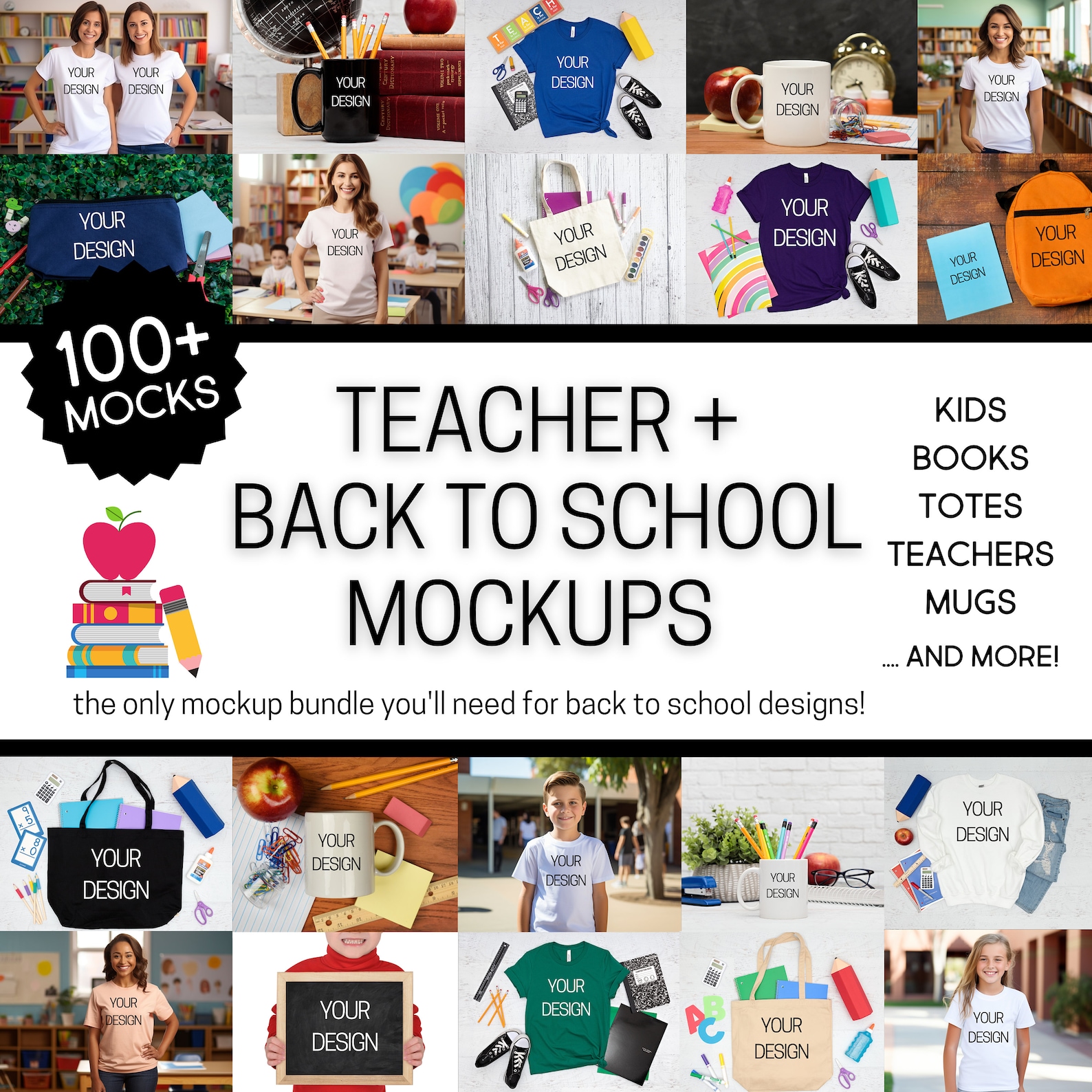 Back to School Mockup Pack, Teacher Mockups, School Mock Up, Classroom ...