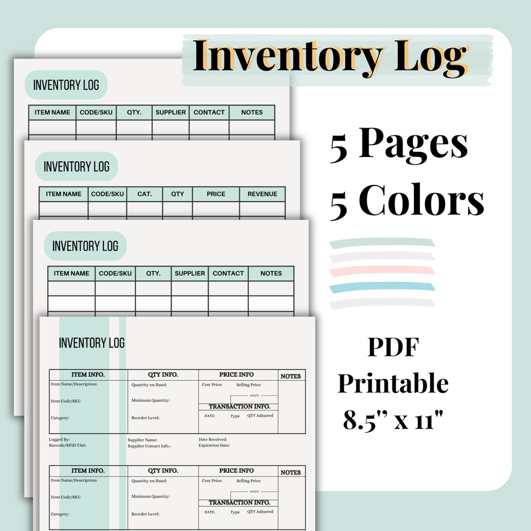 Inventory Tracker, Inventory Log, Client Tracker, Bill Tracker, Profit ...
