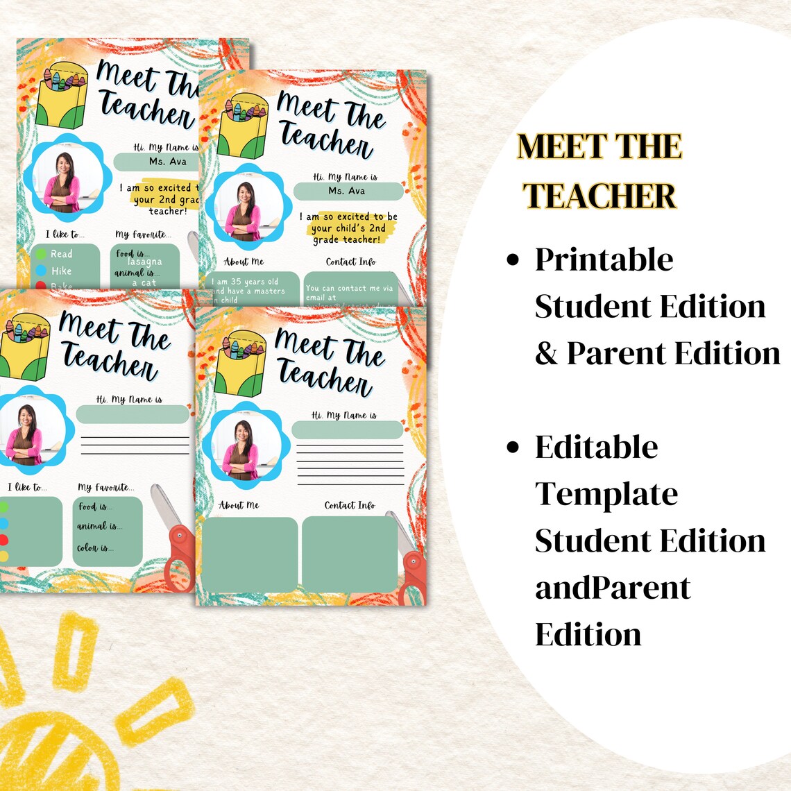 Meet the Teacher Template, in My Teacher Era, Editable Template, Meet ...