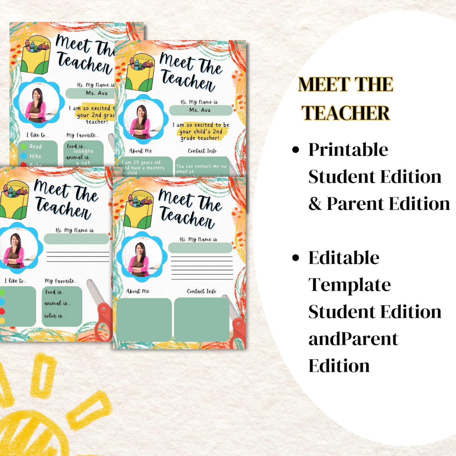 Meet the Teacher Template, in My Teacher Era, Editable Template, Meet ...