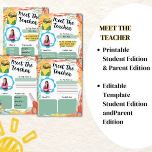 Meet the Teacher Template, in My Teacher Era, Editable Template, Meet ...