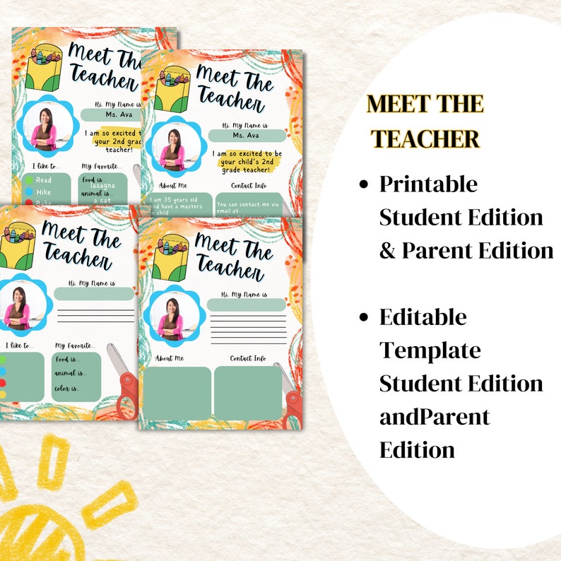 Meet the Teacher Template, in My Teacher Era, Editable Template, Meet ...