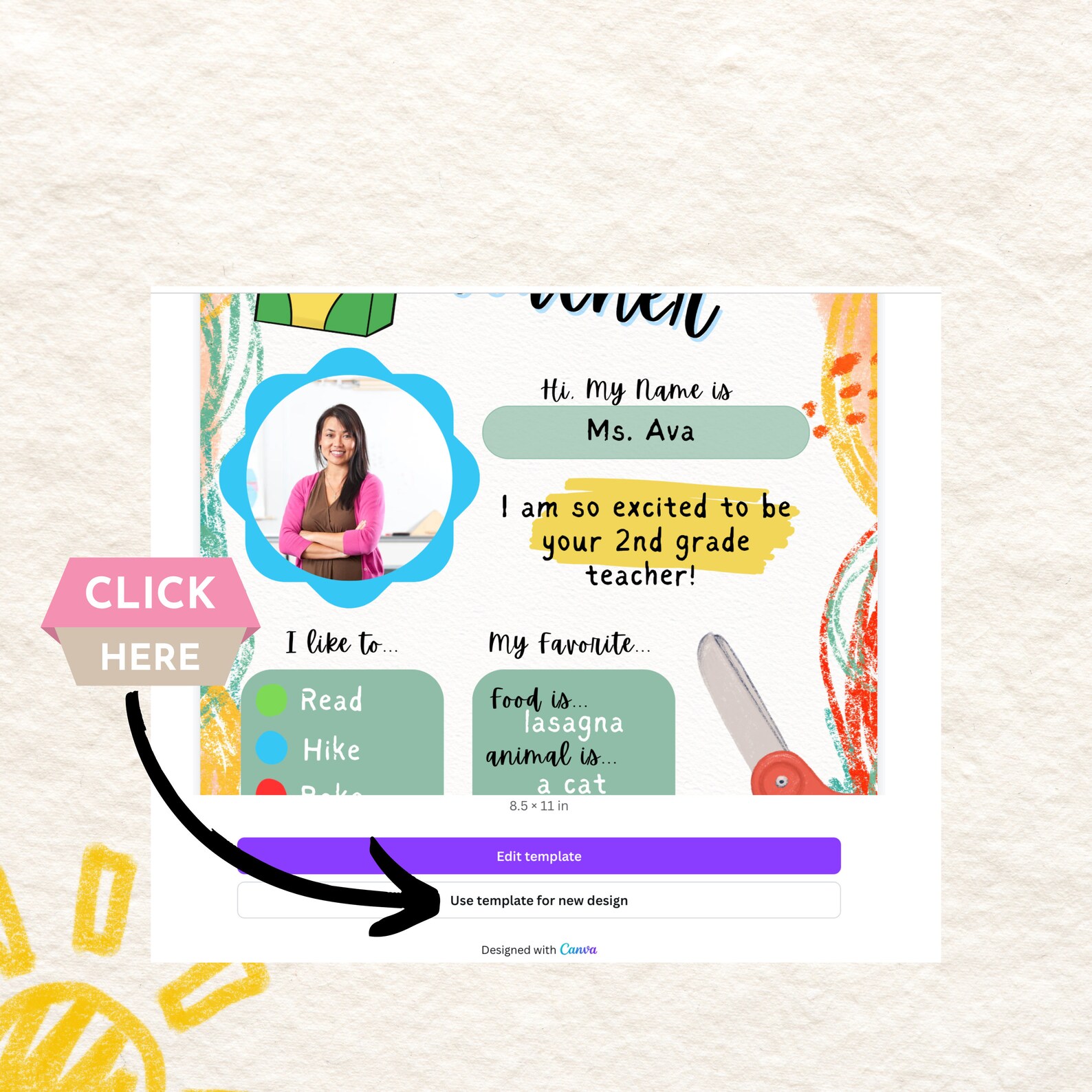 Meet the Teacher Template, in My Teacher Era, Editable Template, Meet ...