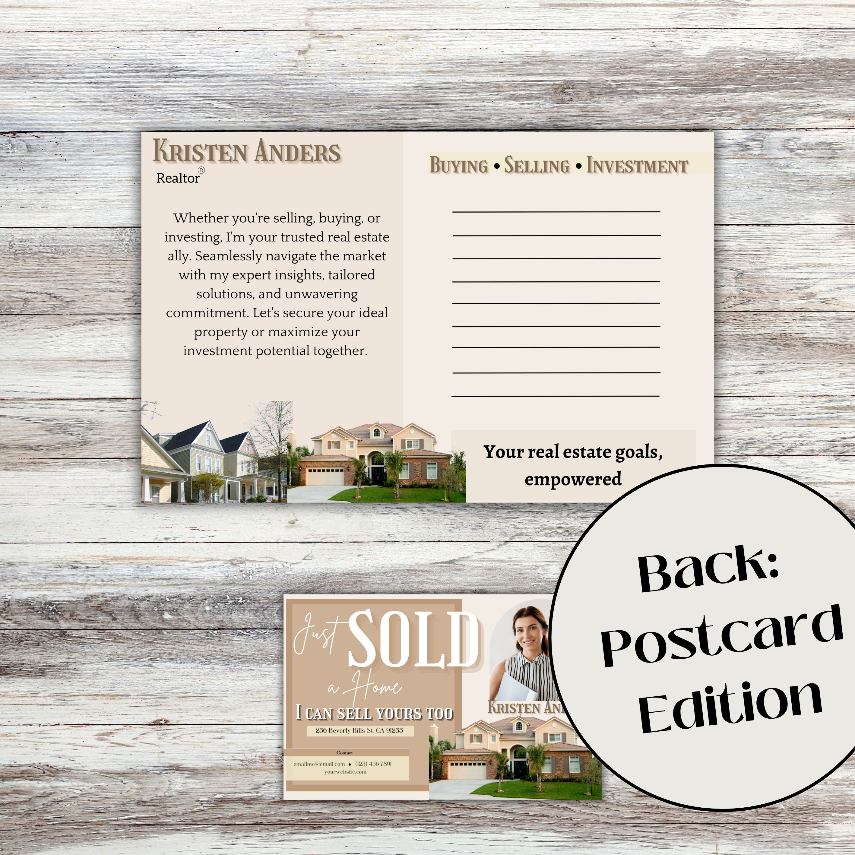 Just Sold Postcard, Real Estate Postcards - Etsy