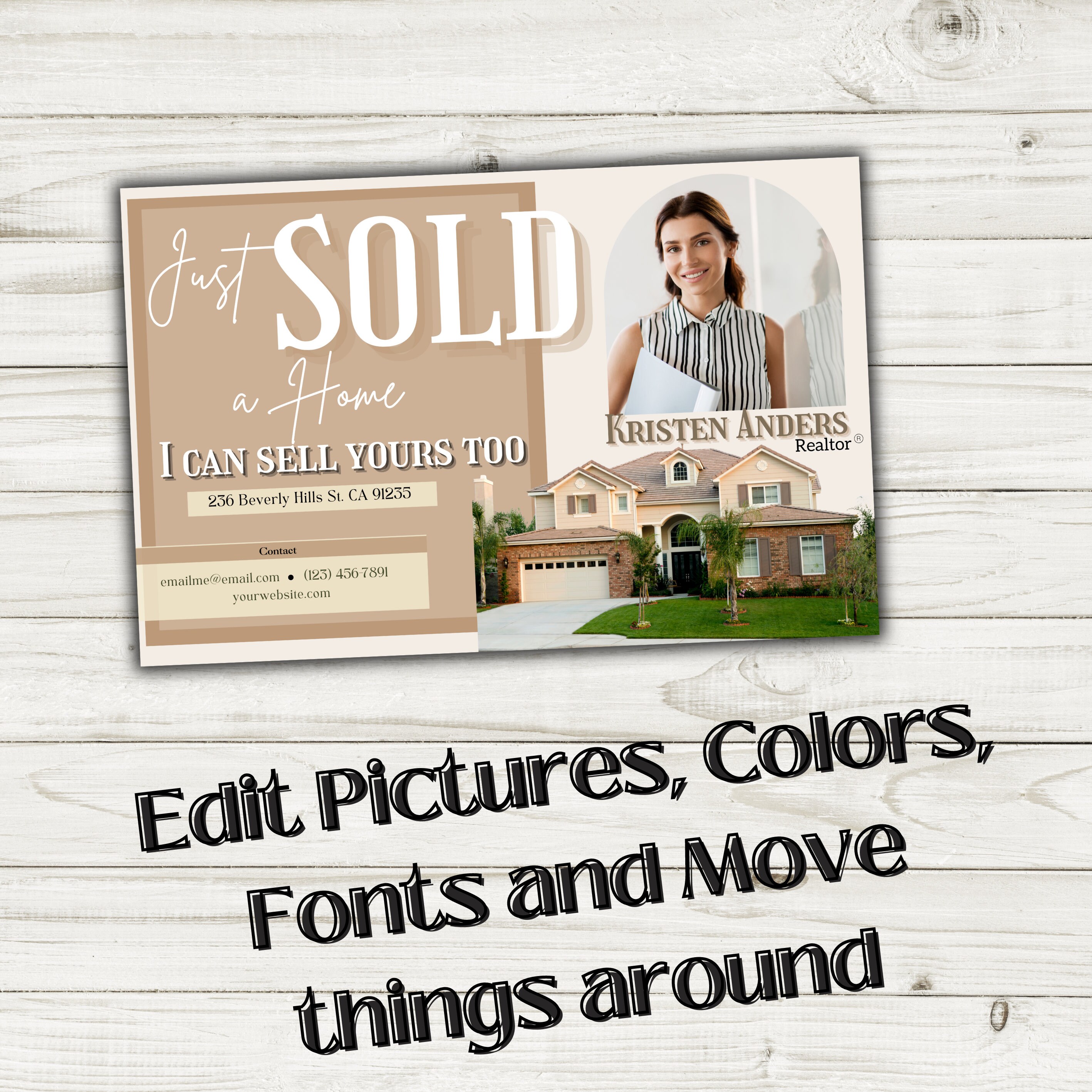 Just Sold Postcard, Real Estate Postcards - Etsy