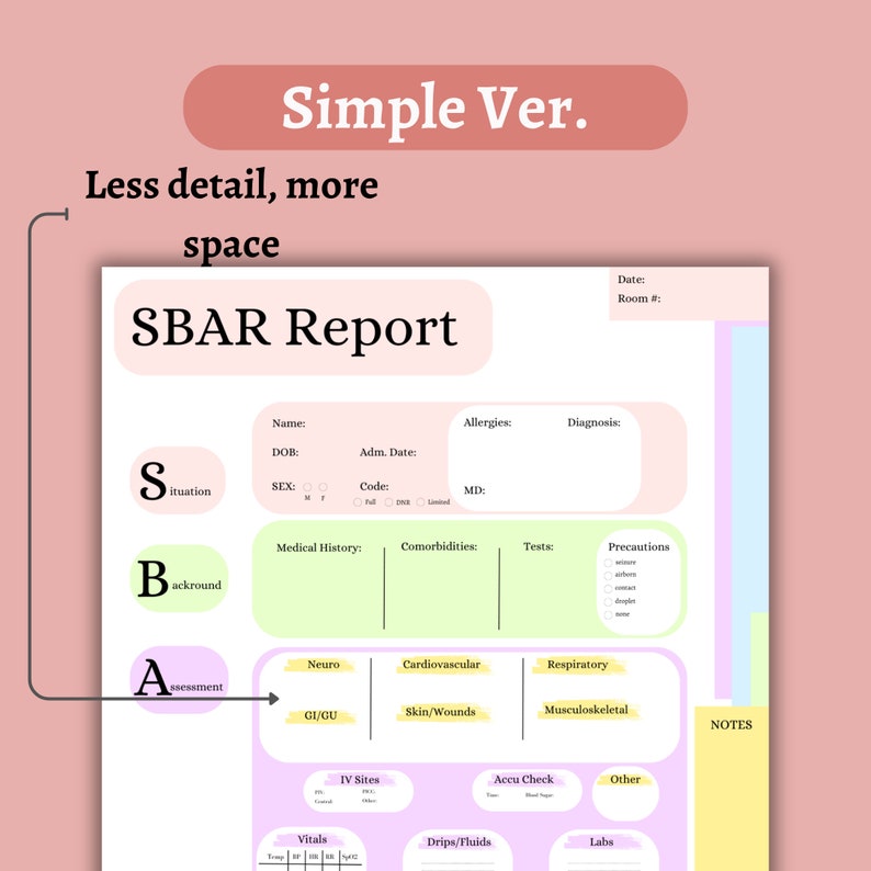 SBAR Report Sheet Bundle for Nurses, Nursing Report, Patient Report ...