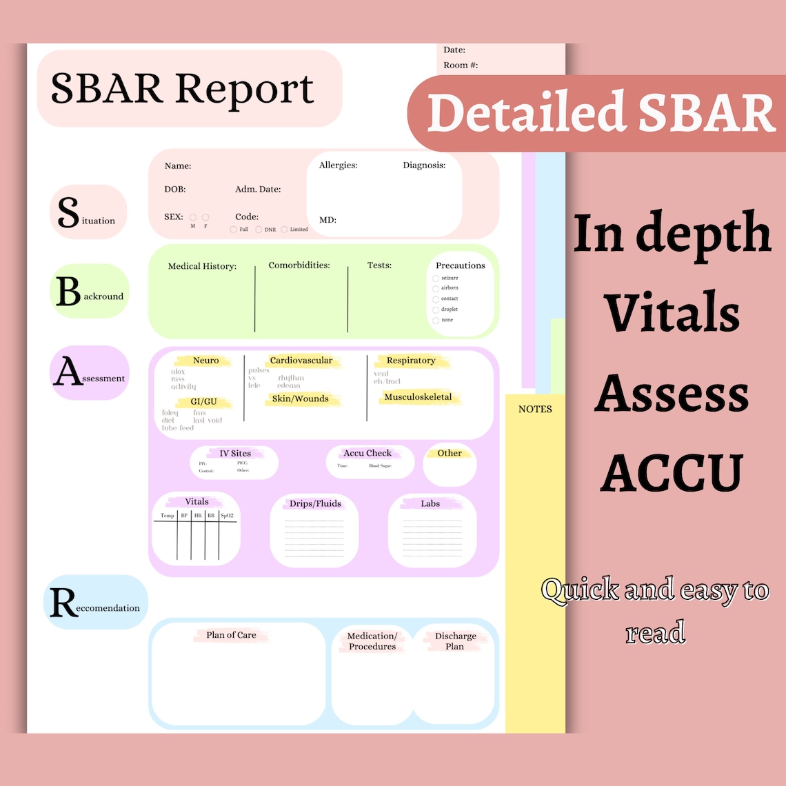 SBAR Report Sheet Bundle for Nurses, Nursing Report, Patient Report ...