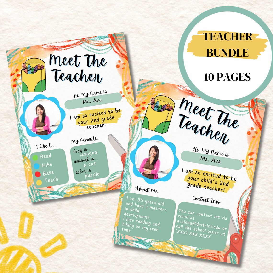 Meet the Teacher Template, in My Teacher Era, Editable Template, Meet ...