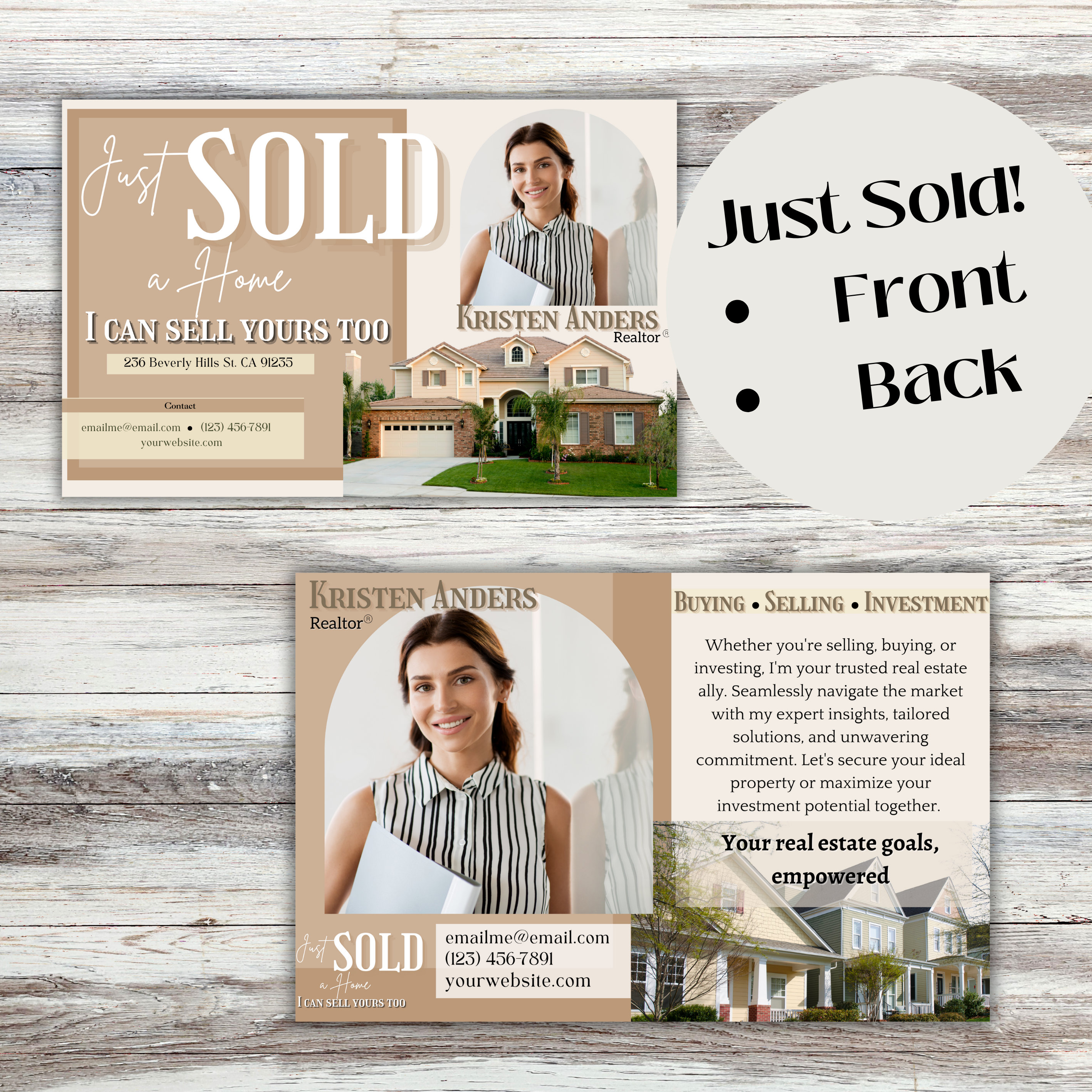 Just Sold Postcard, Real Estate Postcards - Etsy