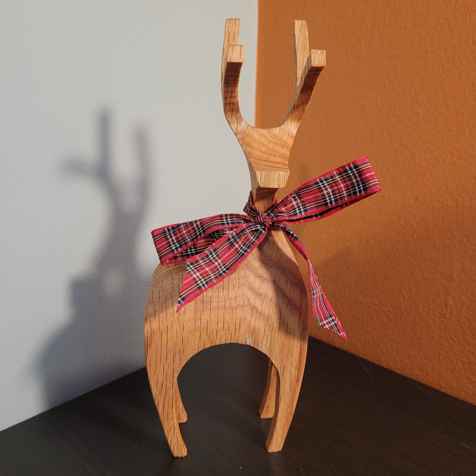 Wooden Reindeer - Wooden Sculpture - Home Décor - Natural Wood Deer ...