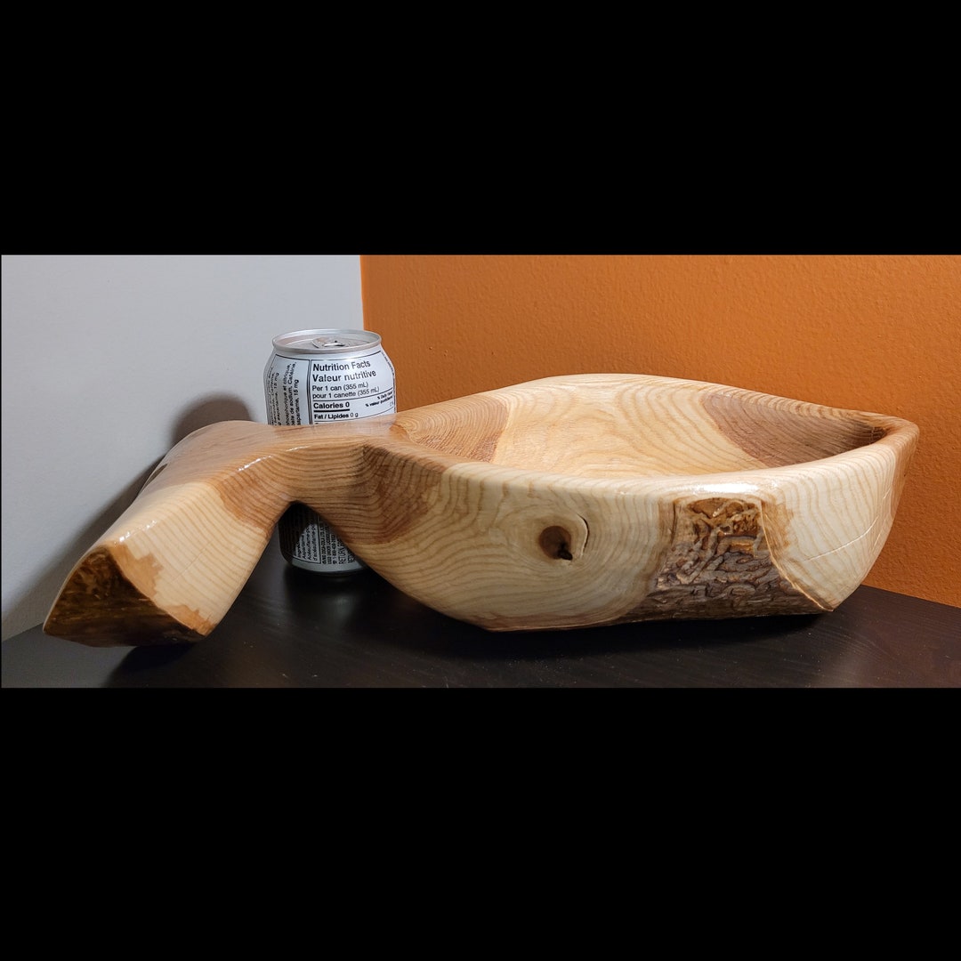 Fish-shaped Wooden Bowl Handmade Wooden Bowl Hand-carved Bowl Wooden ...